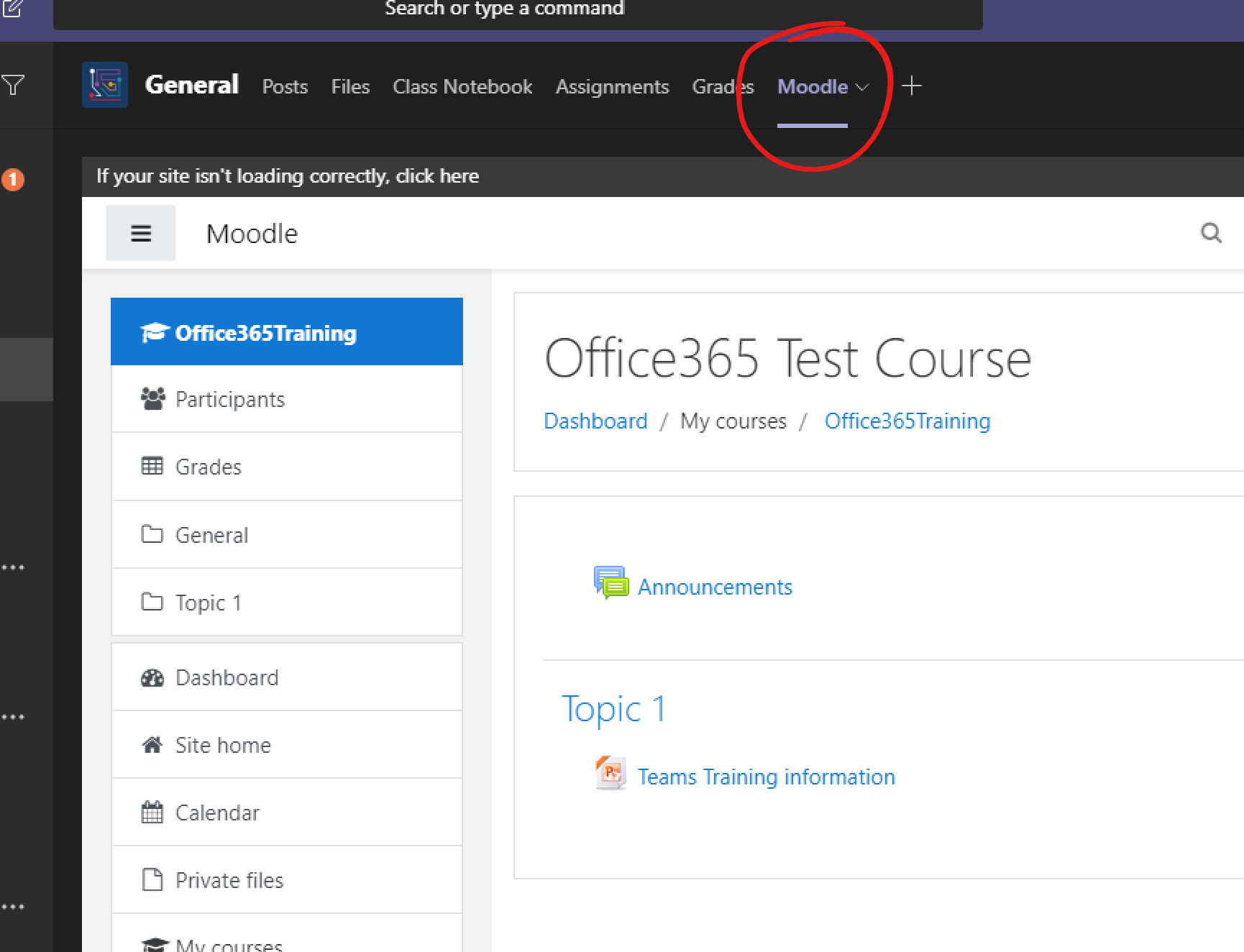 Adding a Tab for your Moodle Course | Hendrix College