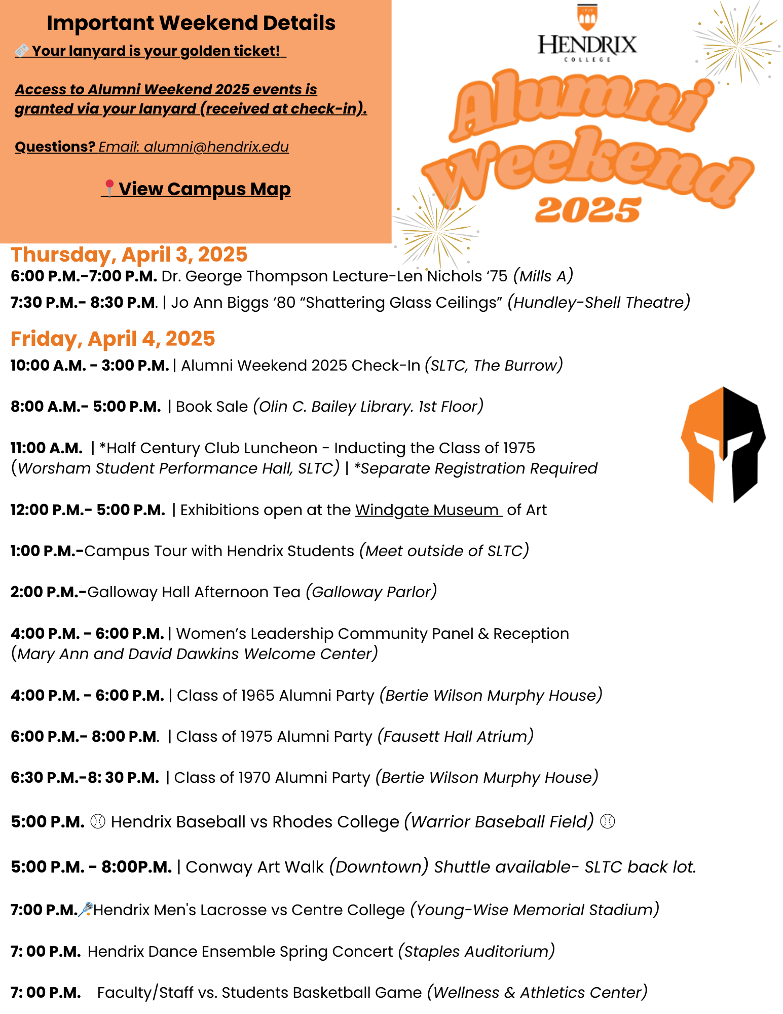 Alumni Weekend 2025 | Hendrix College