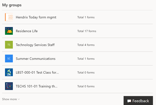 Move Your Form to a Group | Hendrix College