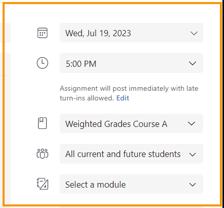 Assignment settings and scheduling | Hendrix College
