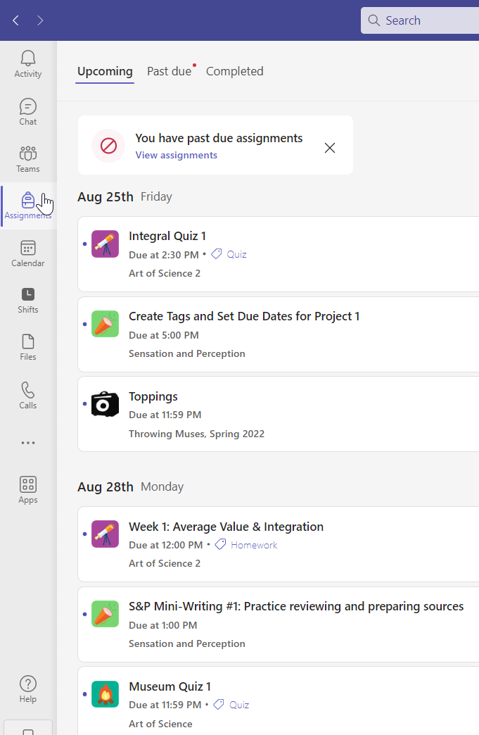 Assignments view all | Hendrix College