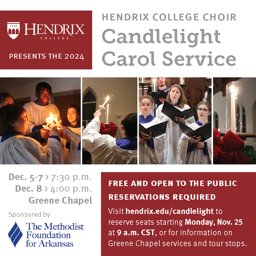 Hendrix College Choir Candlelight Carol Services Set for Dec. 5-8, 19 ...