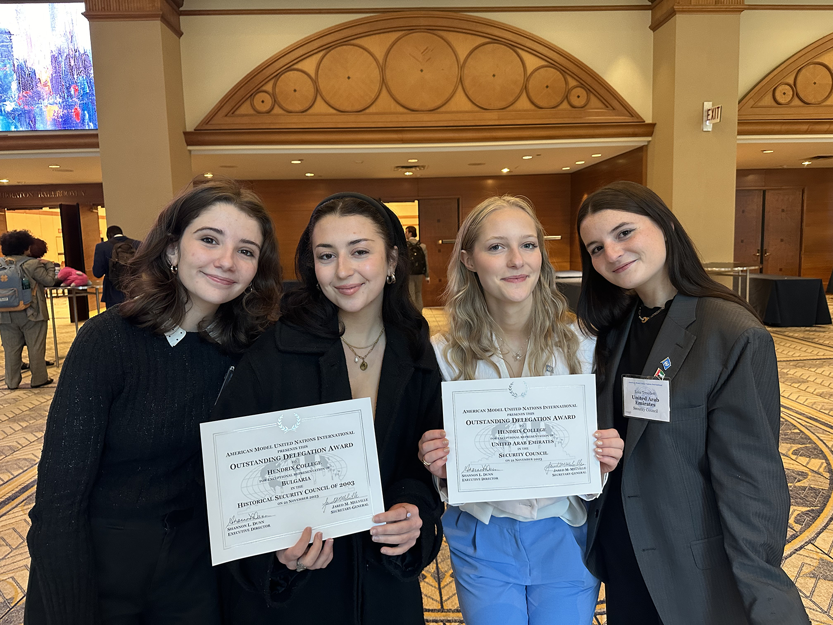 Hendrix Model UN Team Brings Home Awards from AMUN 2023 | Hendrix College